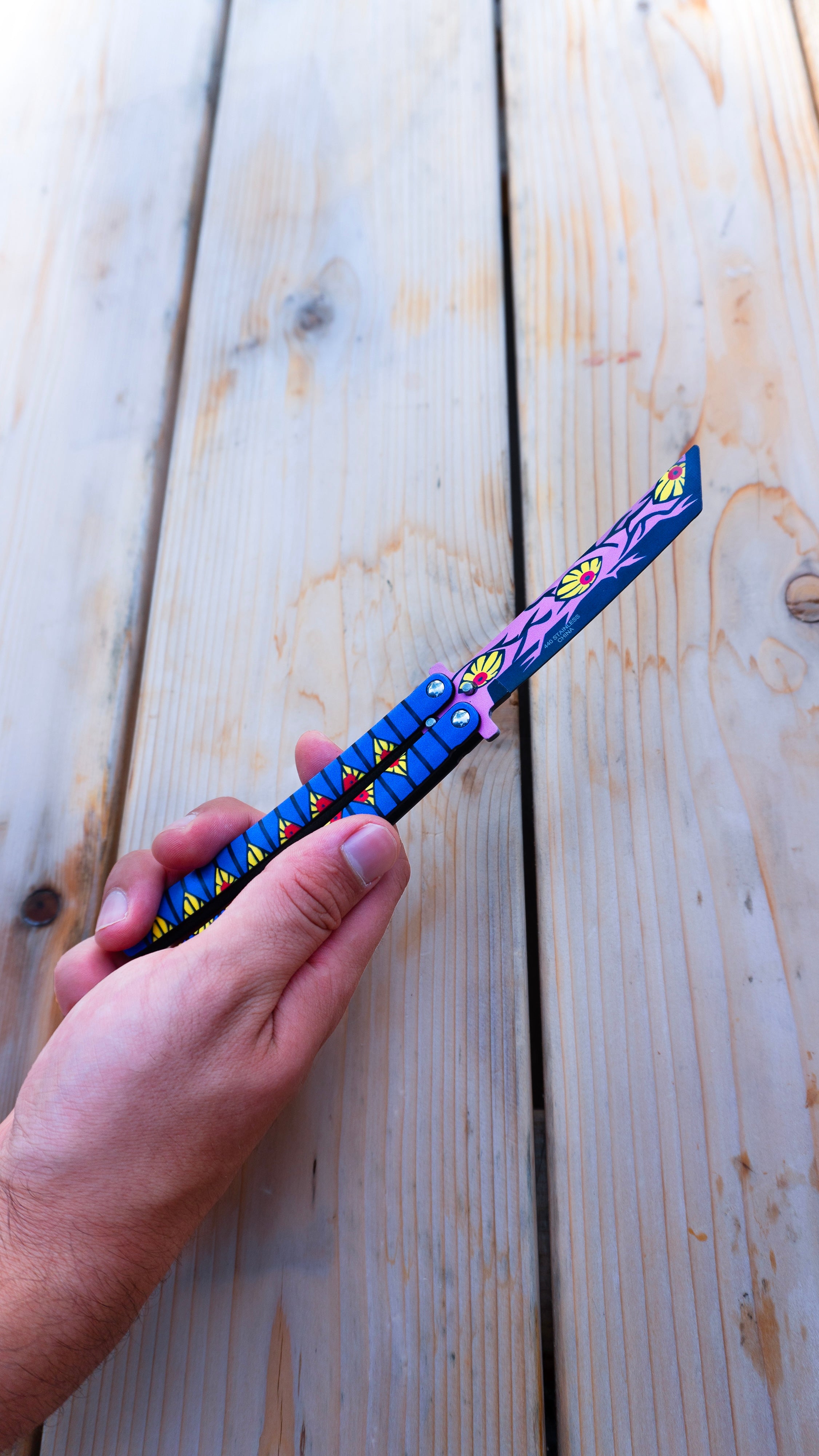 Kokushibo's Demon Eye Butterfly Knife - Demon Slayer (Metal) – Sword Slice