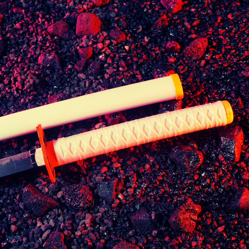 Kyojuro Rengoku Katana | Demon Slayer (Metal) – Sword Slice